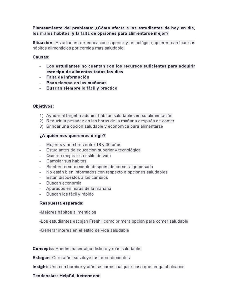 Hábitos saludables para estudiantes | PDF | Alimentos