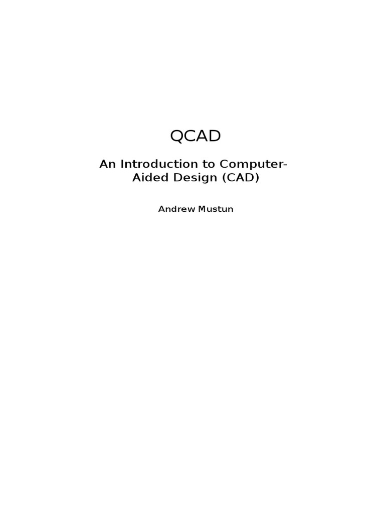 An Introduction to Computer-Aided Design: First Steps with QCAD | PDF ...
