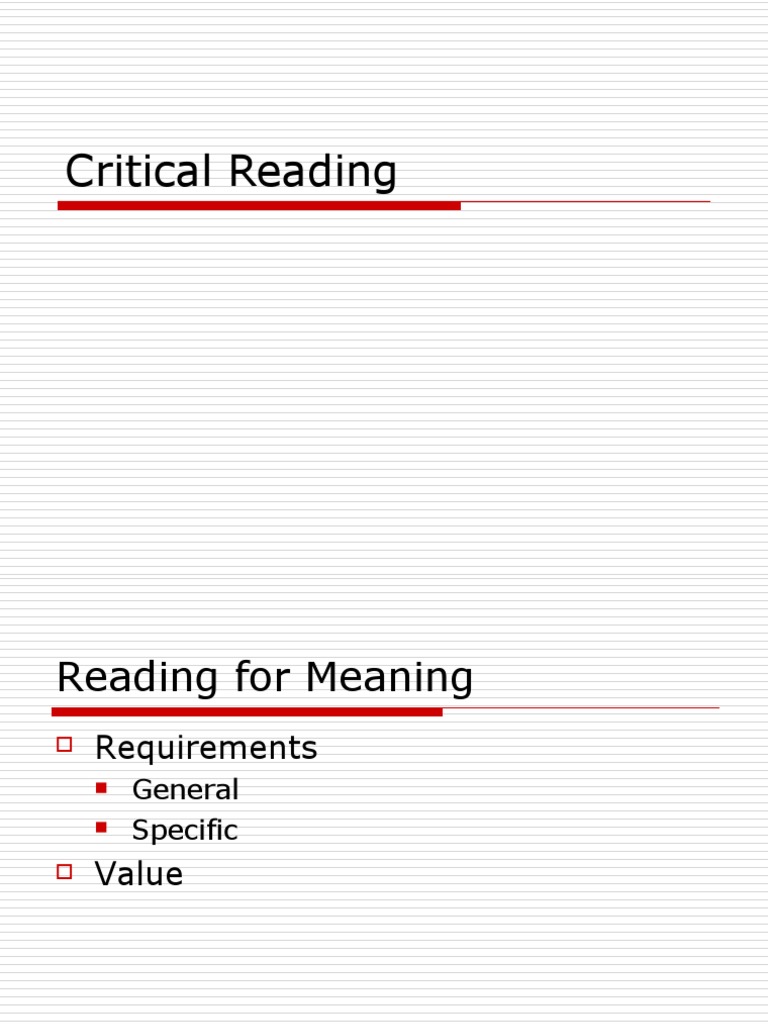 Critical Reading Strategies Guide | PDF | Argument | Epistemology