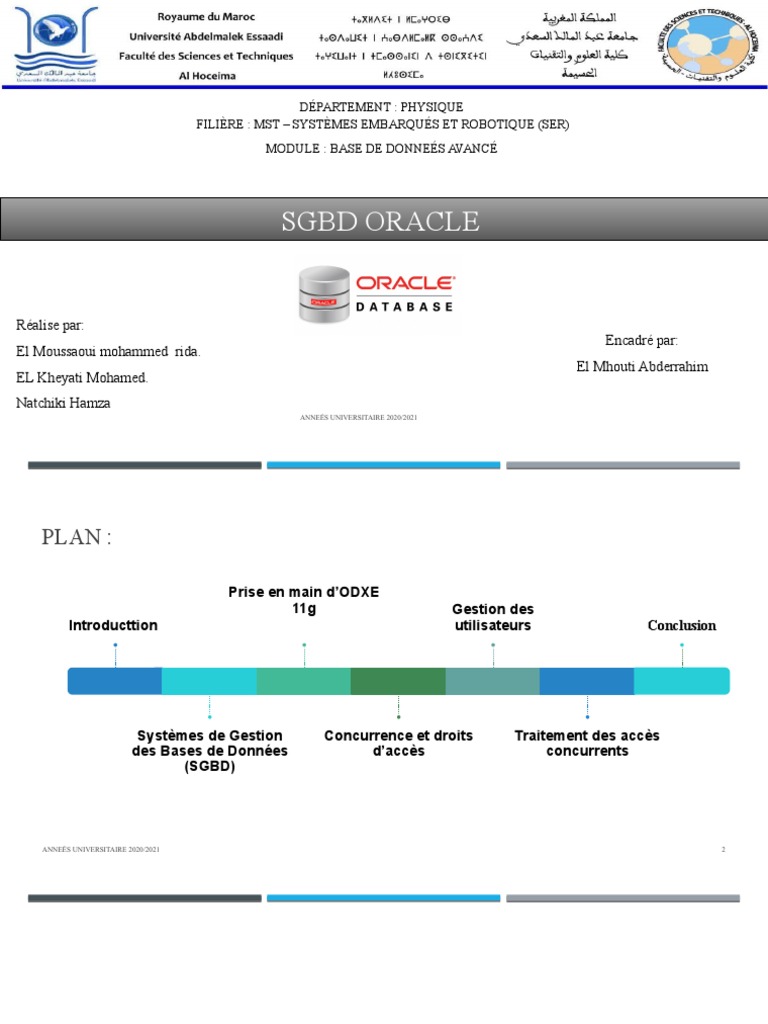 SGBD Oracle | PDF | Bases de données | NoSQL