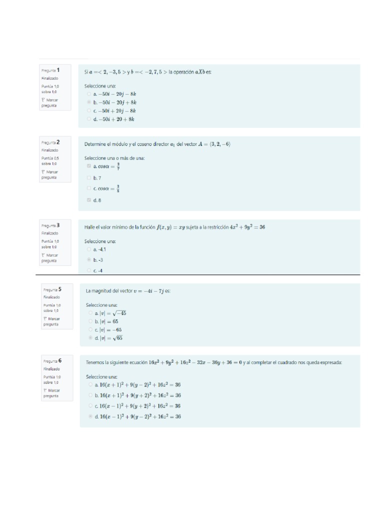 Examen Calculo Multivariable | PDF