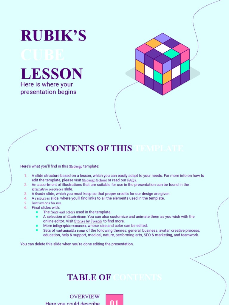 Rubik's Cube Lesson by Slidesgo | PDF | Planets | Solar System