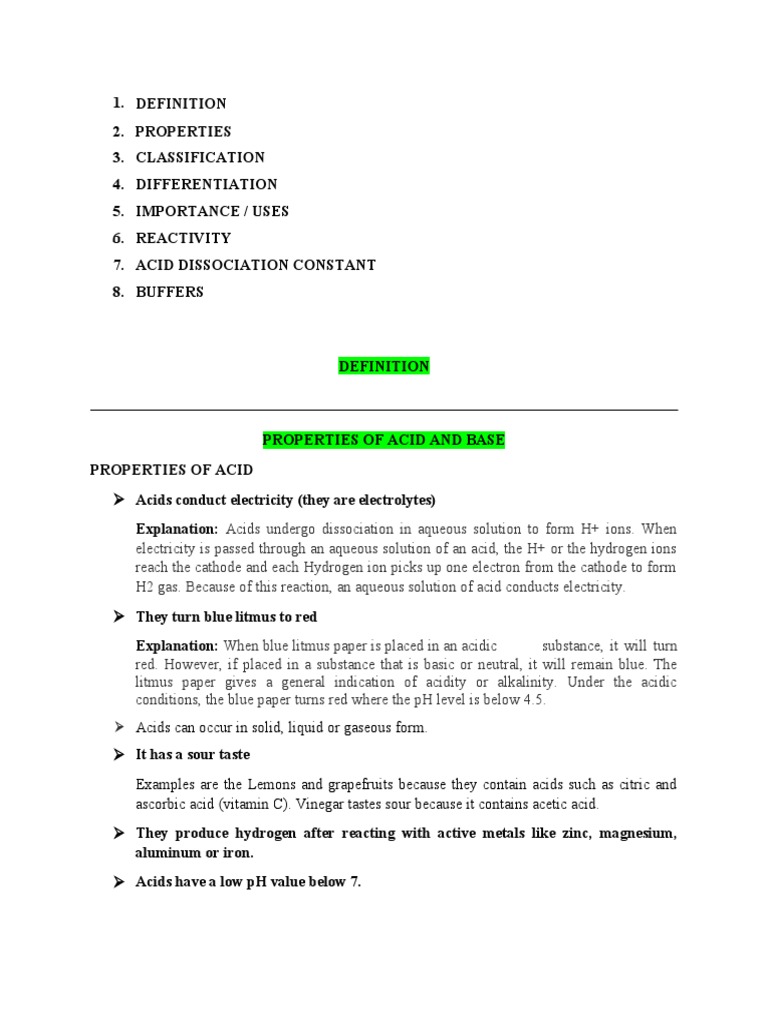 Script For The Reporting in Chem | PDF | Acid | Buffer Solution