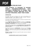 Pre-Task Briefing. | PDF | Safety | Nature