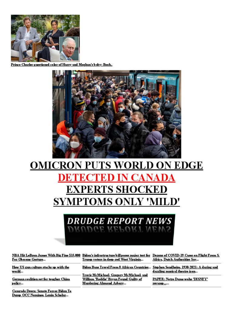 Drudge Report Highlights: Omicron & News | PDF | Cbs | Nbc