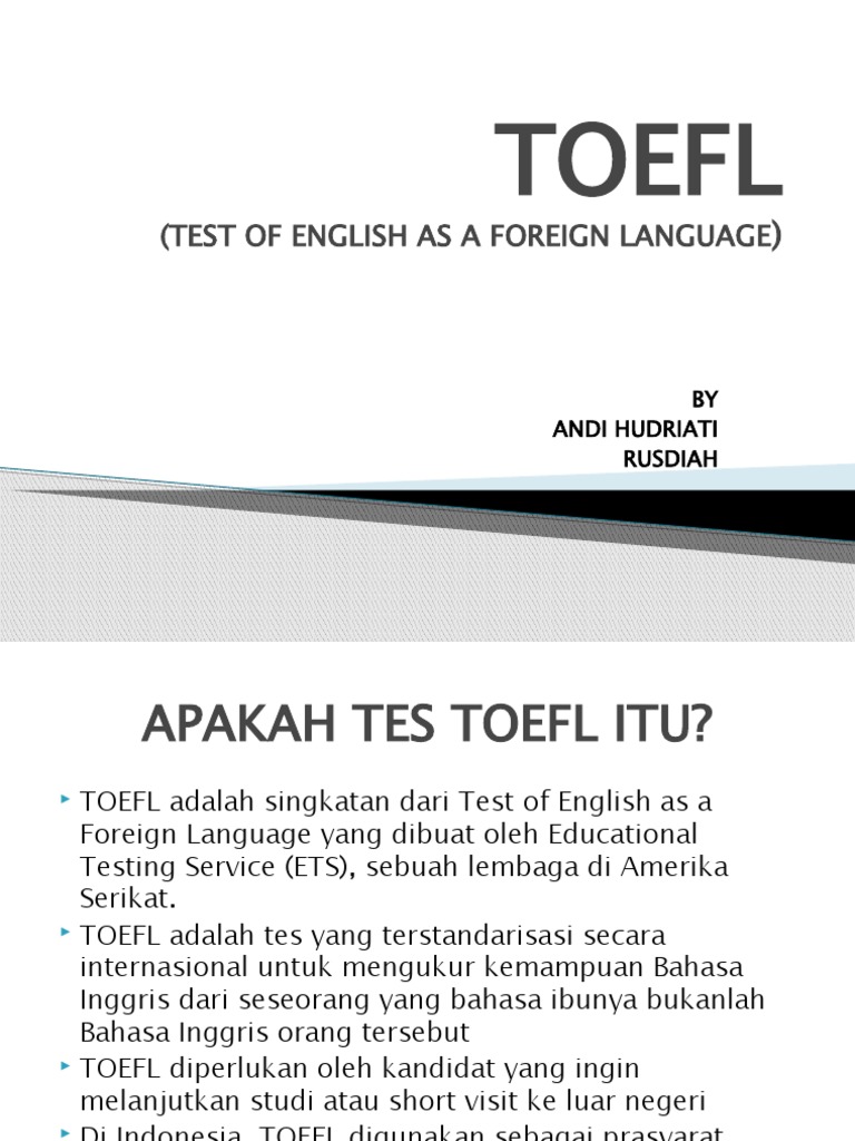 Toefl Hudriati | PDF