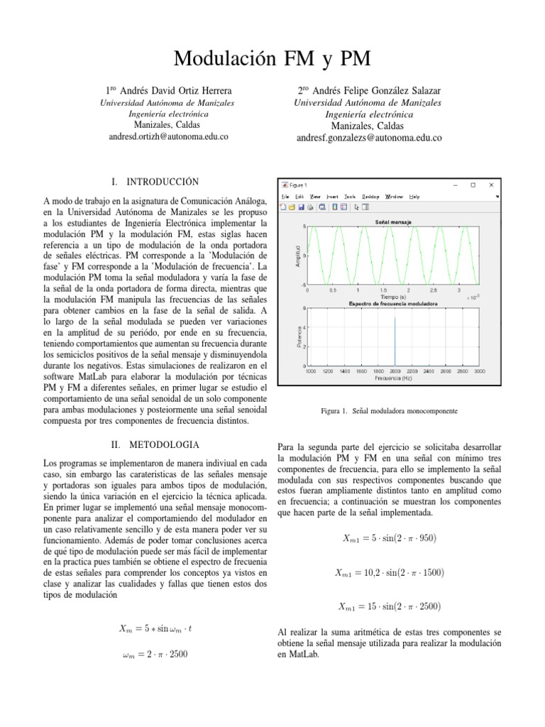 Modulación FM y PM | PDF | Modulación | Modulación de frecuencia