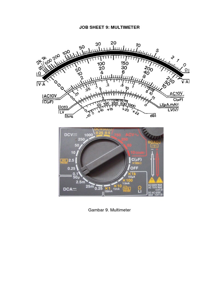 Job Sheet 9 - Multimeter | PDF