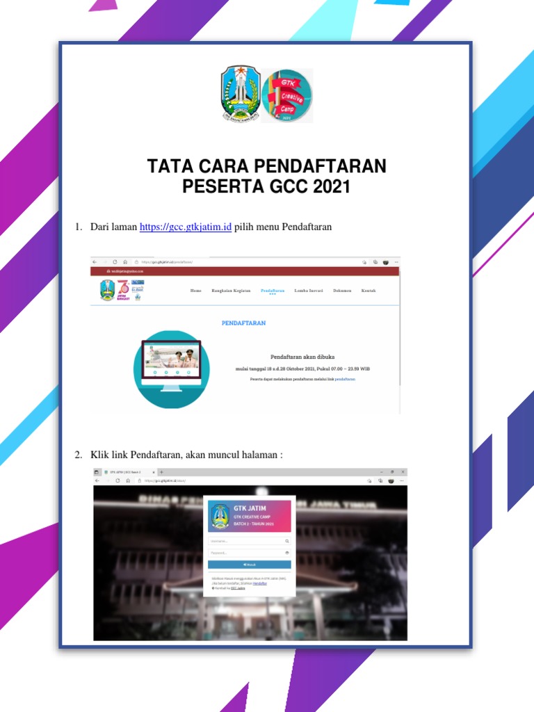 Tata Cara Pendaftaran GCC 2021 | PDF