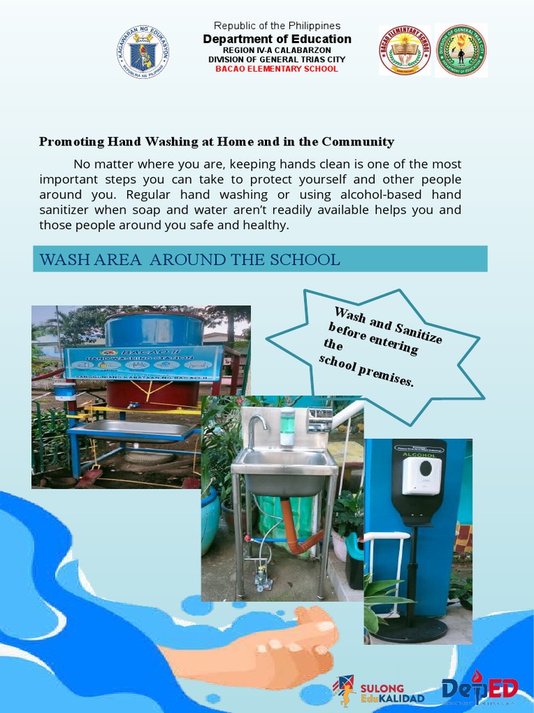 Wash Area Around The School: Promoting Hand Washing at Home and in The ...