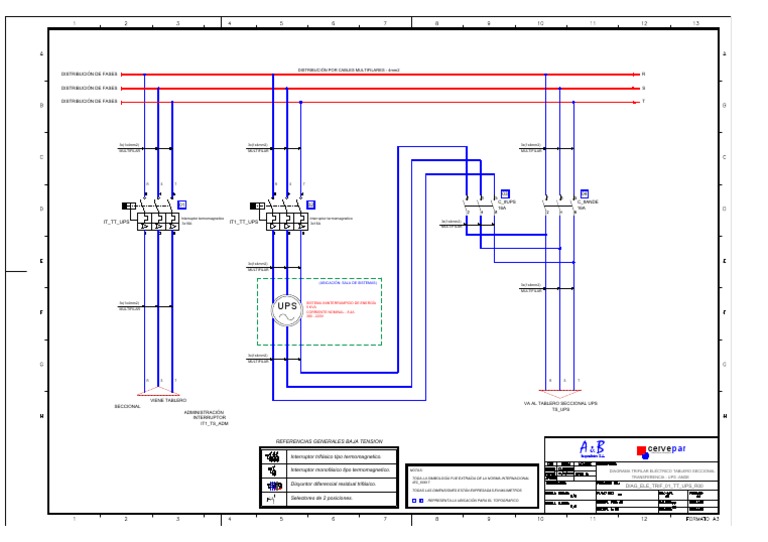 1) Trifilar Topografico Tablero Transferencia Ups-Modelo | PDF ...