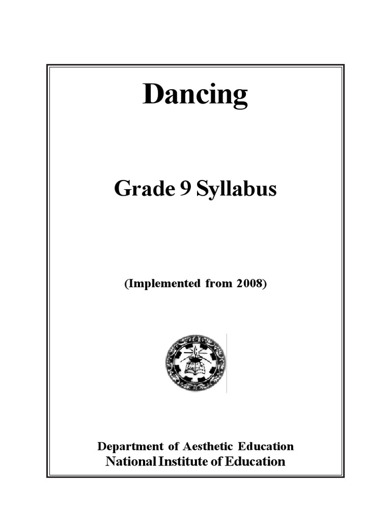 Dancing: Grade 9 Syllabus | PDF | Educational Assessment | Curriculum