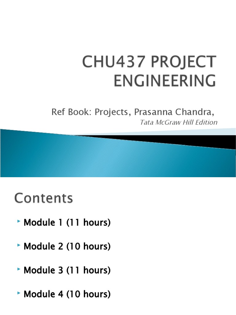 Ref Book: Projects, Prasanna Chandra,: Tata Mcgraw Hill Edition | PDF ...