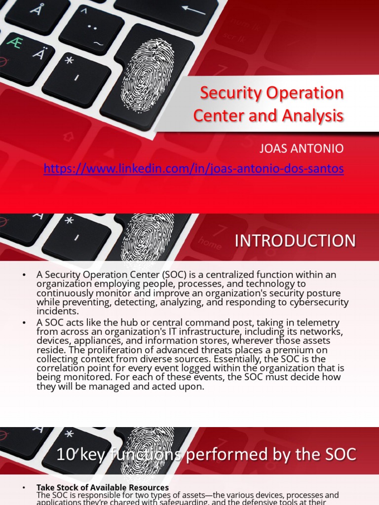 Security Operation Center and Analysis | PDF | Security | Computer Security