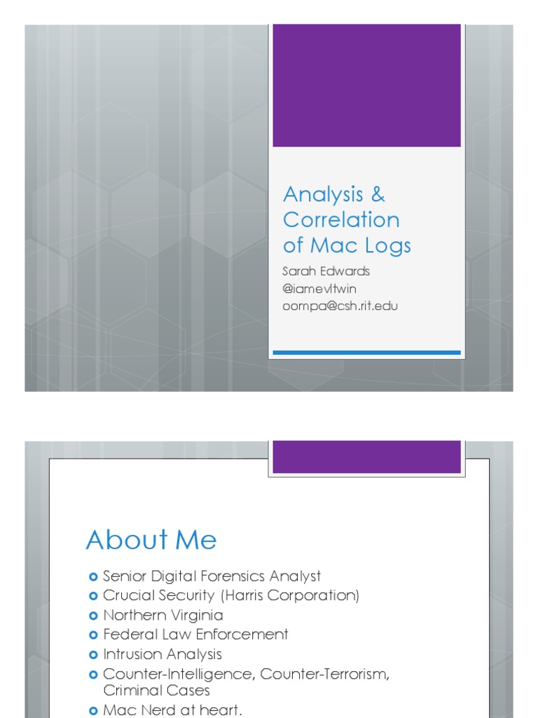 Mac Log Analysis for Digital Forensics | PDF | Superuser | Backup