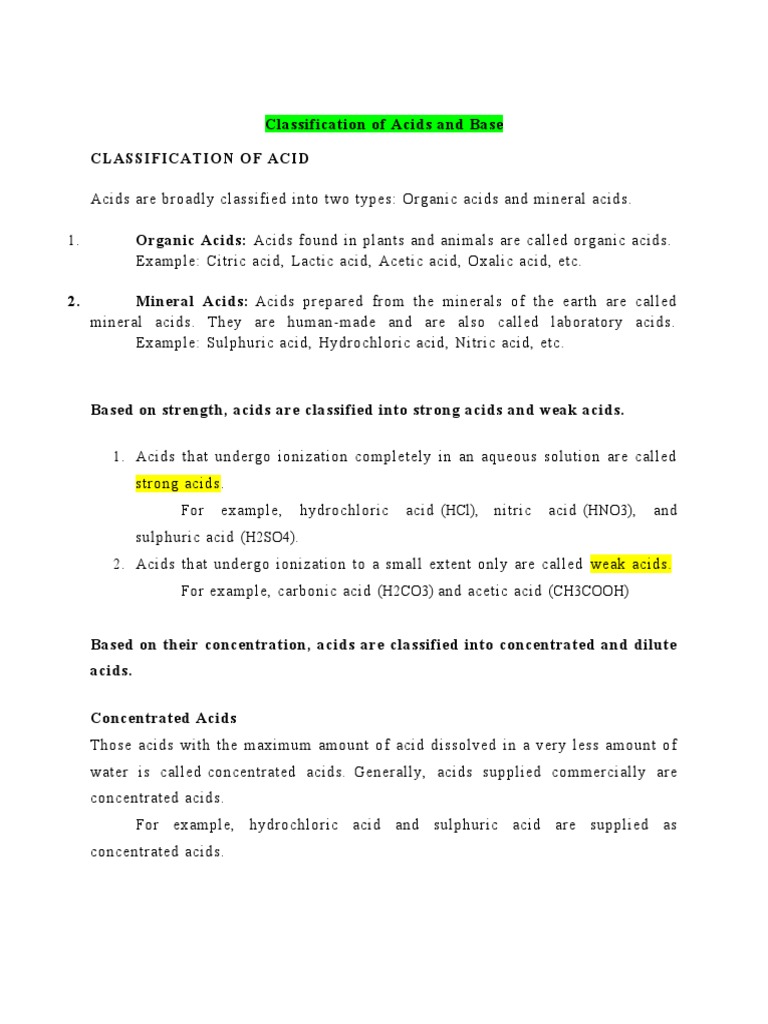 Acids and Bases: Types and Strengths | PDF | Acid | Hydroxide