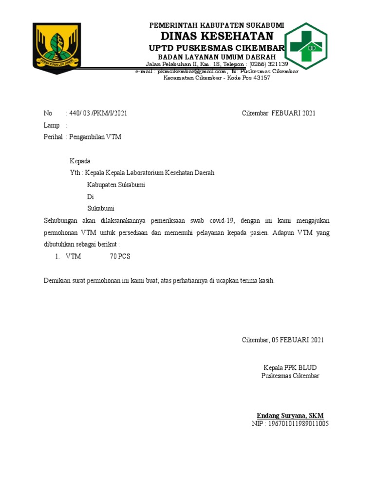 Permintaan VTM | PDF