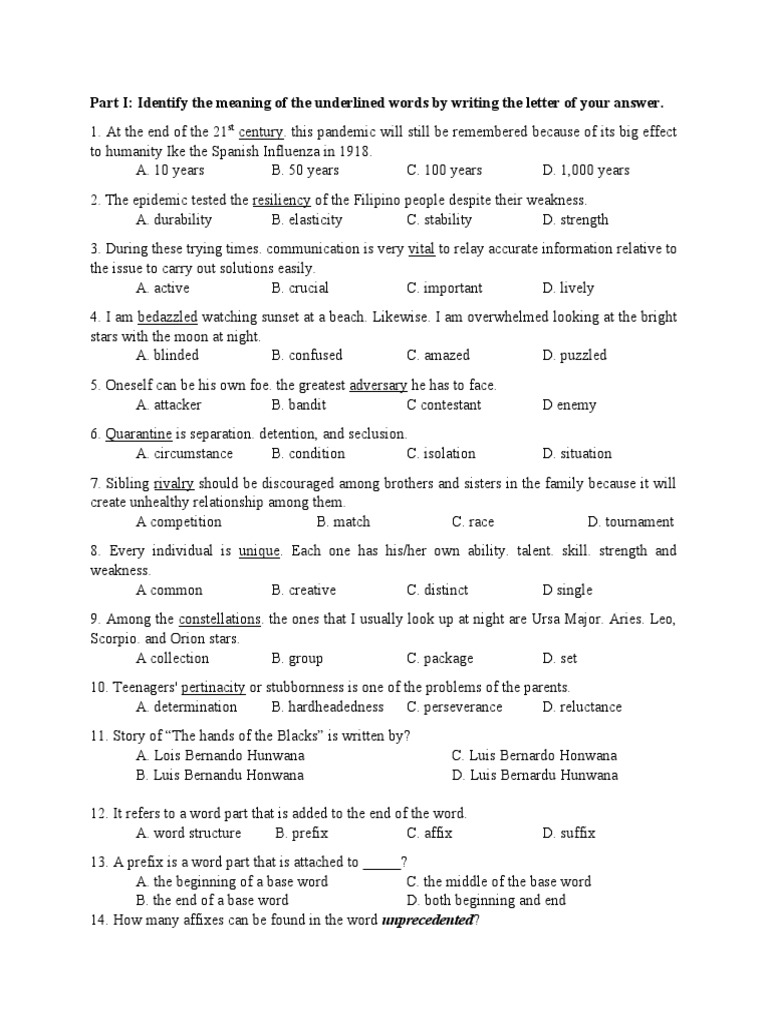 First Grading Exam | PDF
