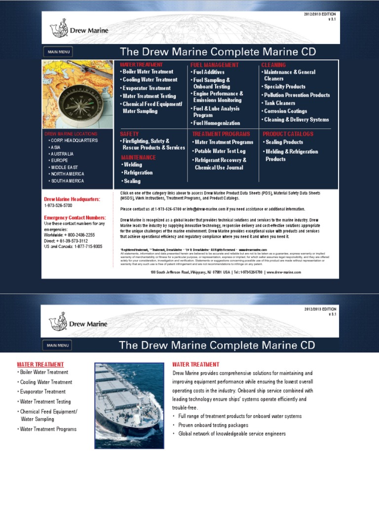 Drew Marine Chemical Manual | PDF | Water Treatment | Welding