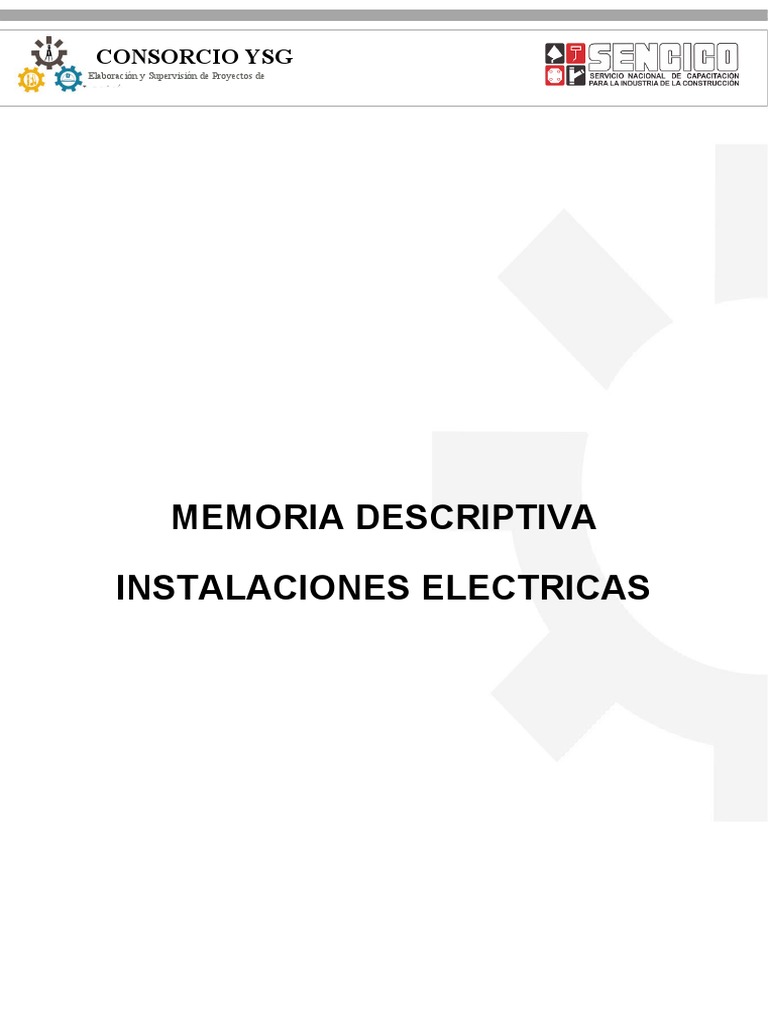 05a Memoria Descriptiva de Instalaciones Electricas - Ok - 2020 | PDF | Ingenieria Eléctrica ...