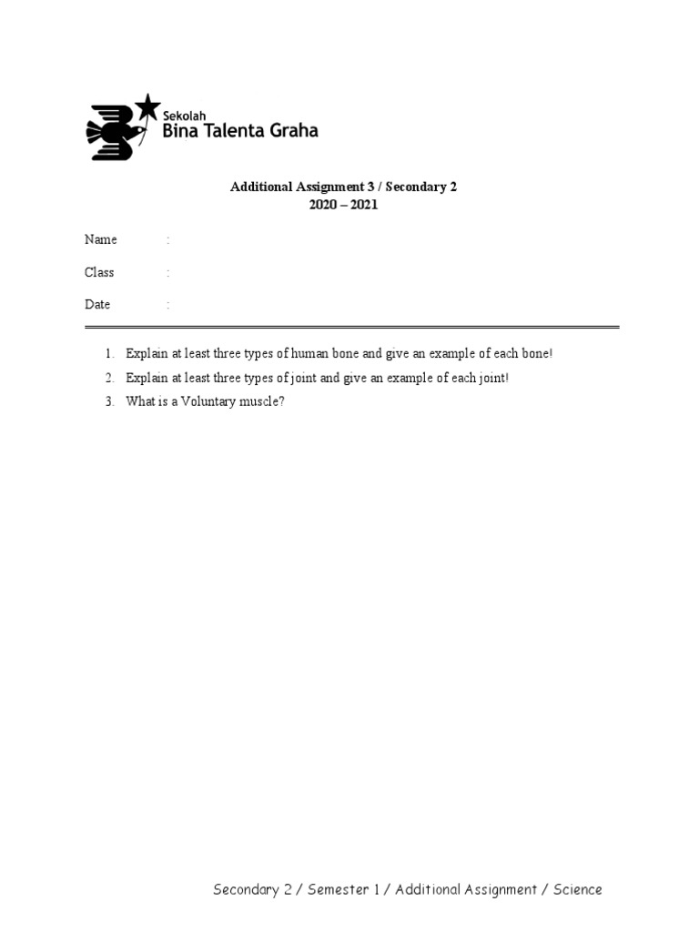 Additional Assignment 3 / Secondary 2 2020 - 2021 | PDF | Social ...