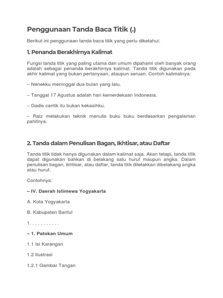 Penggunaan Tanda Baca | PDF