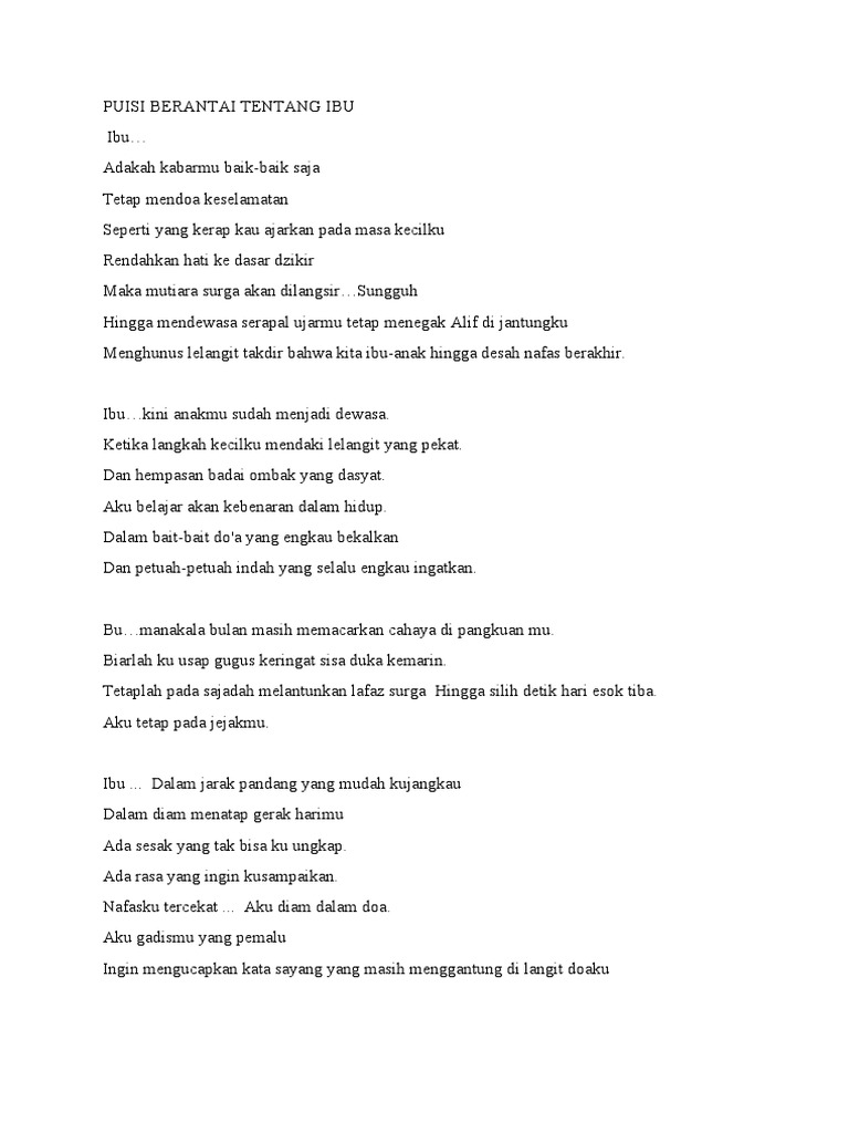 Puisi Ibu | PDF