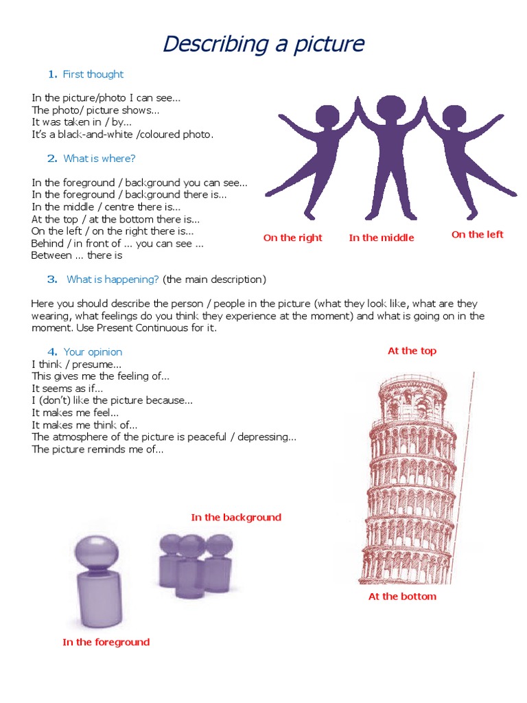 Picture Description Guide | PDF | Self-Improvement