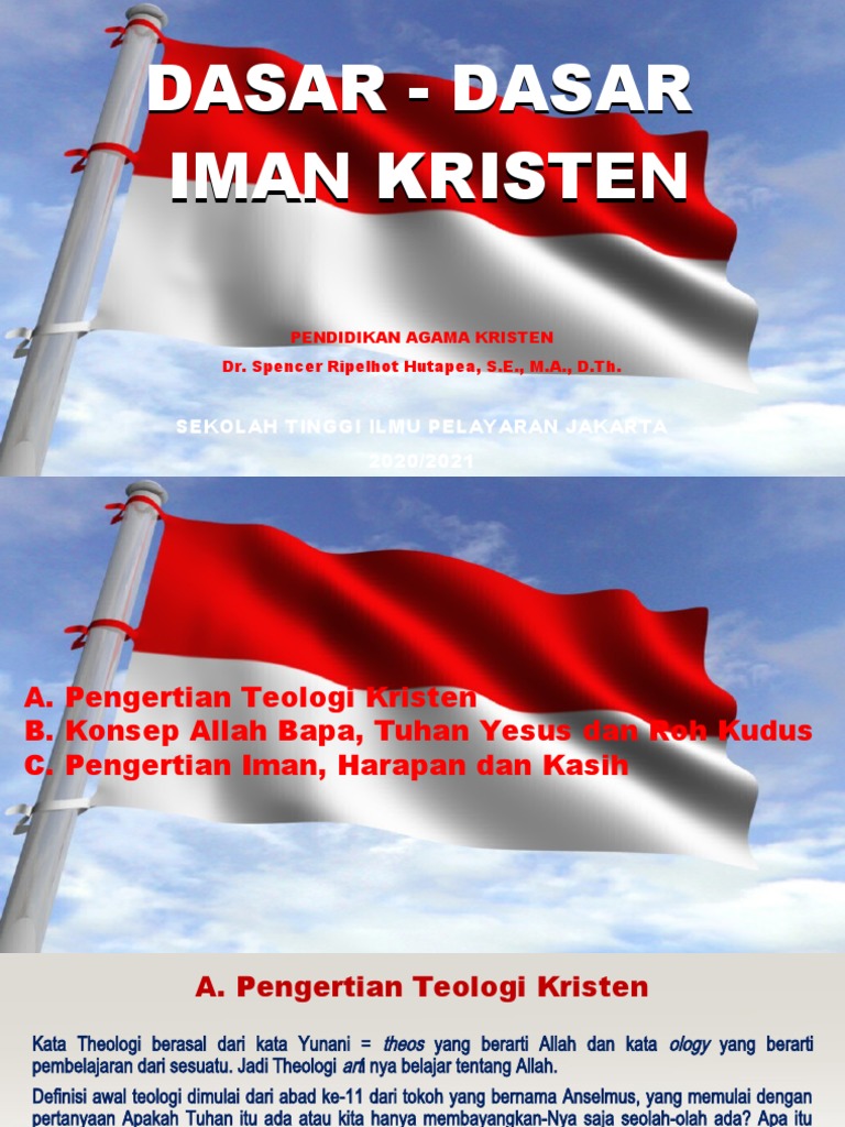 Pertemuan 1 Dasar-Dasar Iman Kristen | PDF