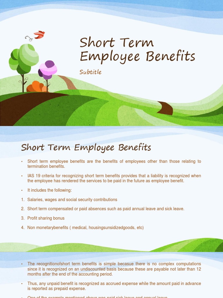 Short Term Employee Benefits | PDF | Employment | Employee Benefits