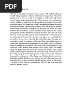 Bar Service Standards and Sequence of Service | PDF | Bar | Drink