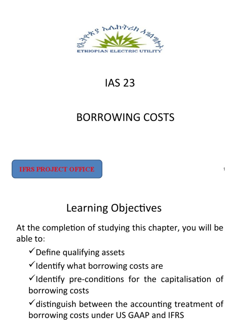 IAS 23 Borrowing Costs: Ifrs Project Office | PDF | International ...