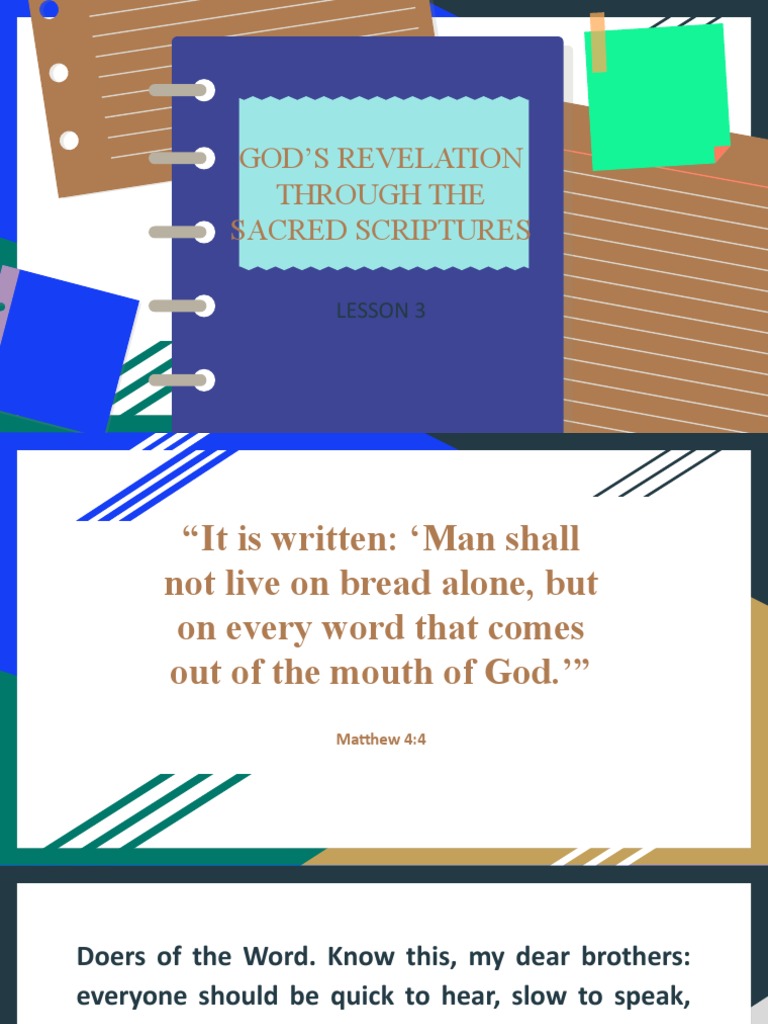 God's Revelation Through The Sacred Scriptures | PDF | Revelation | Jesus