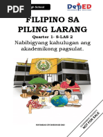 M2 Filipino Sa Piling Larang Akademiks MODYUL 2 GR 12 ABSTRAK | PDF