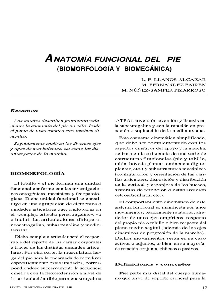rpt.0202.fs8812003 Anatomia Funcional Del Pie | PDF | Pie | Tobillo