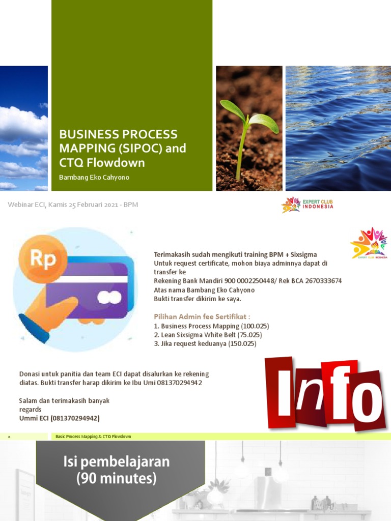 Business Process Map (SIPOC) & CTQ Flowdown - 1 | PDF