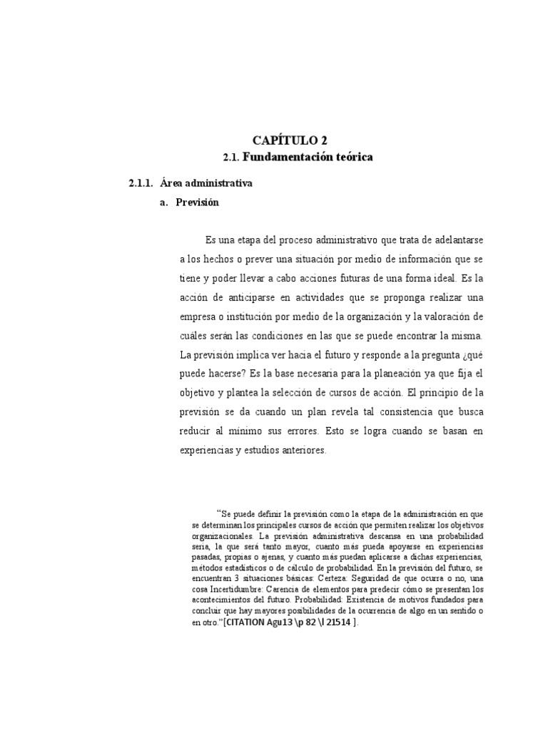 Administración Previsión, Planeación y Organización | PDF ...