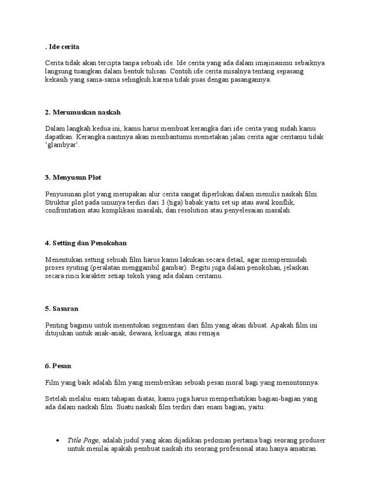 Cara Membuat Naskah Film | PDF
