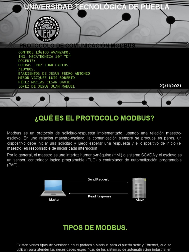 Protocolo de Comunicación Modbus | PDF | Transmisión de datos | Electrónica