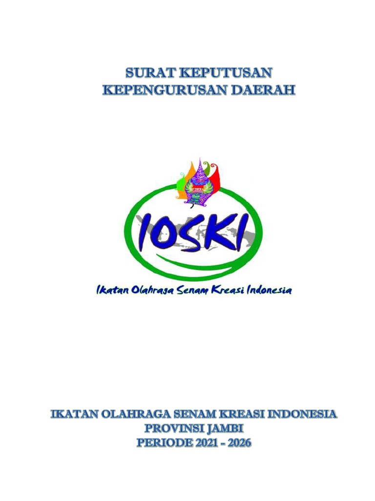 SK Kepegurusan Ioski Jambi | PDF