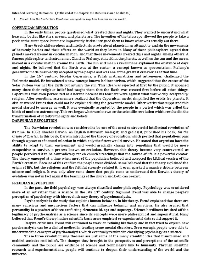 Topic 3 - STS | PDF | Psychoanalysis | Heliocentrism