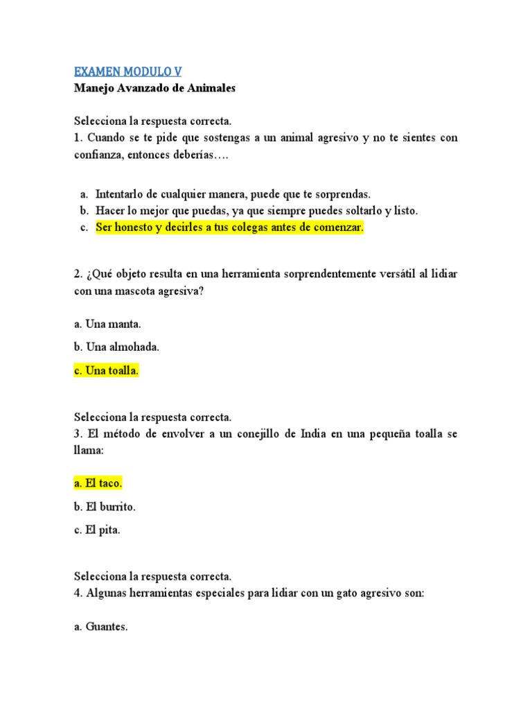 Examen Modulo V | PDF