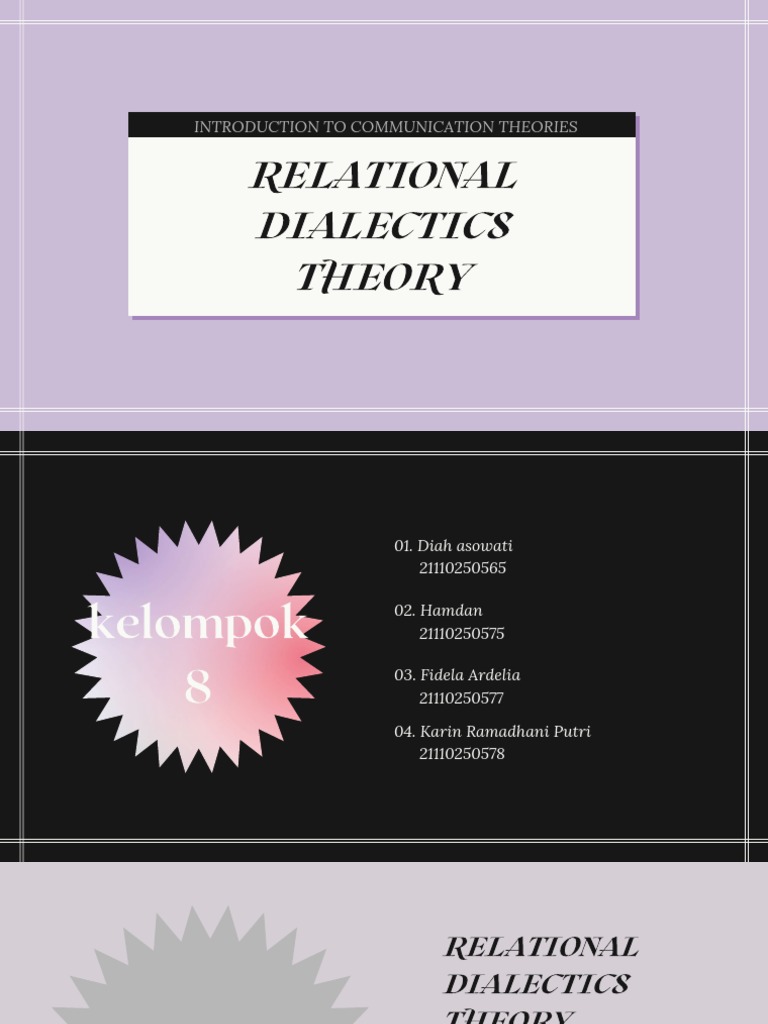Relational Dialectics Theory | PDF