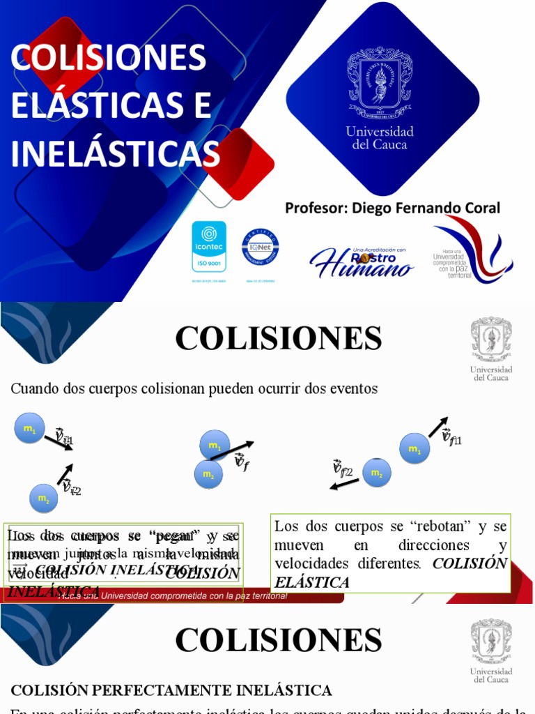 Clase21 - Colisiones Elasticas e Inelasticas | PDF | Cantidades fisicas ...