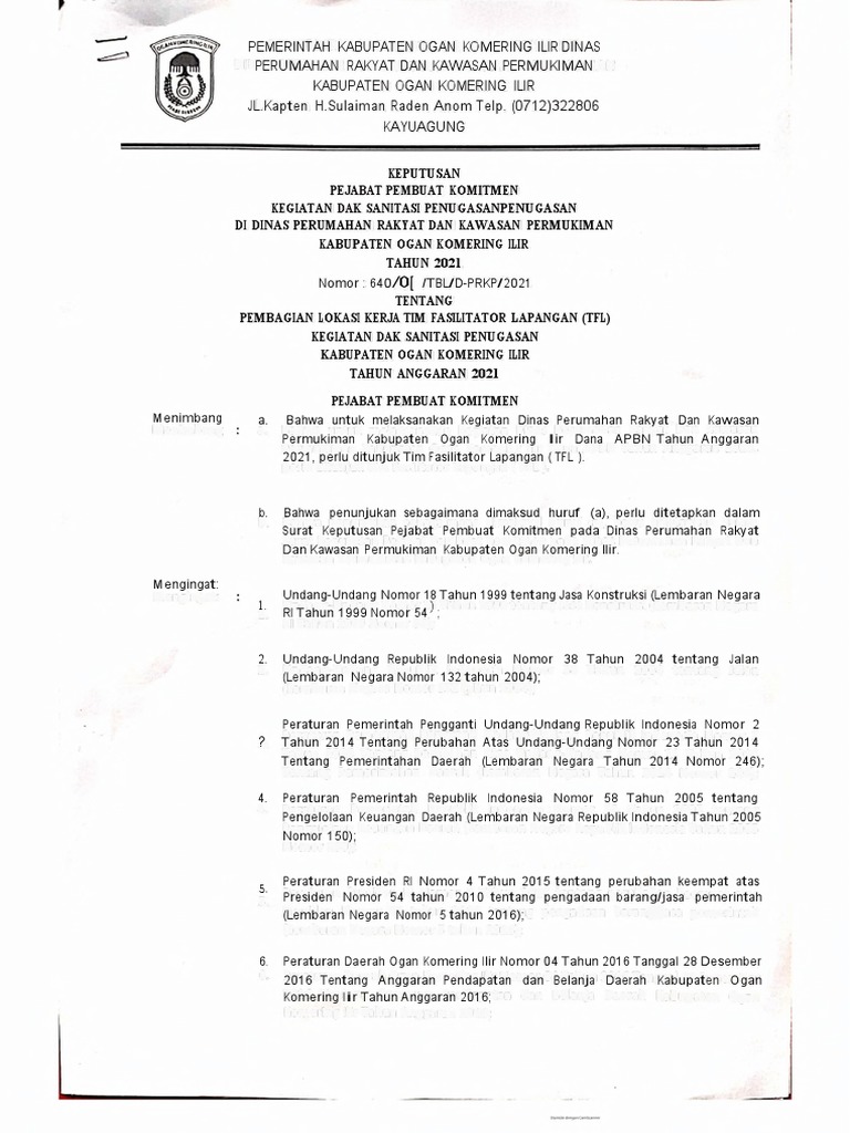 SK TFL Dak 2021 Word | PDF