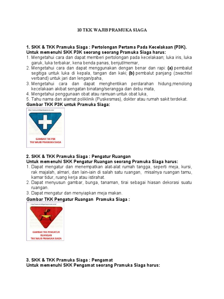 10 TKK Wajib Pramuka Siaga (Karin) | PDF | Sains & Matematika