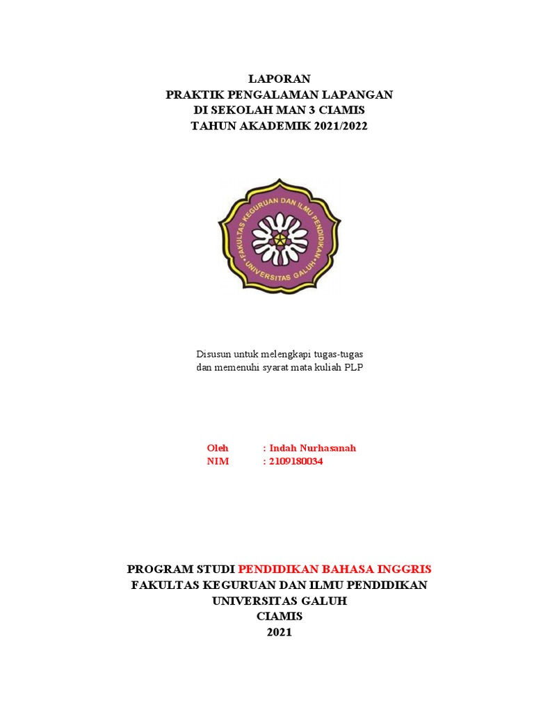 Laporan PLP di MAN 3 Ciamis 2021 | PDF