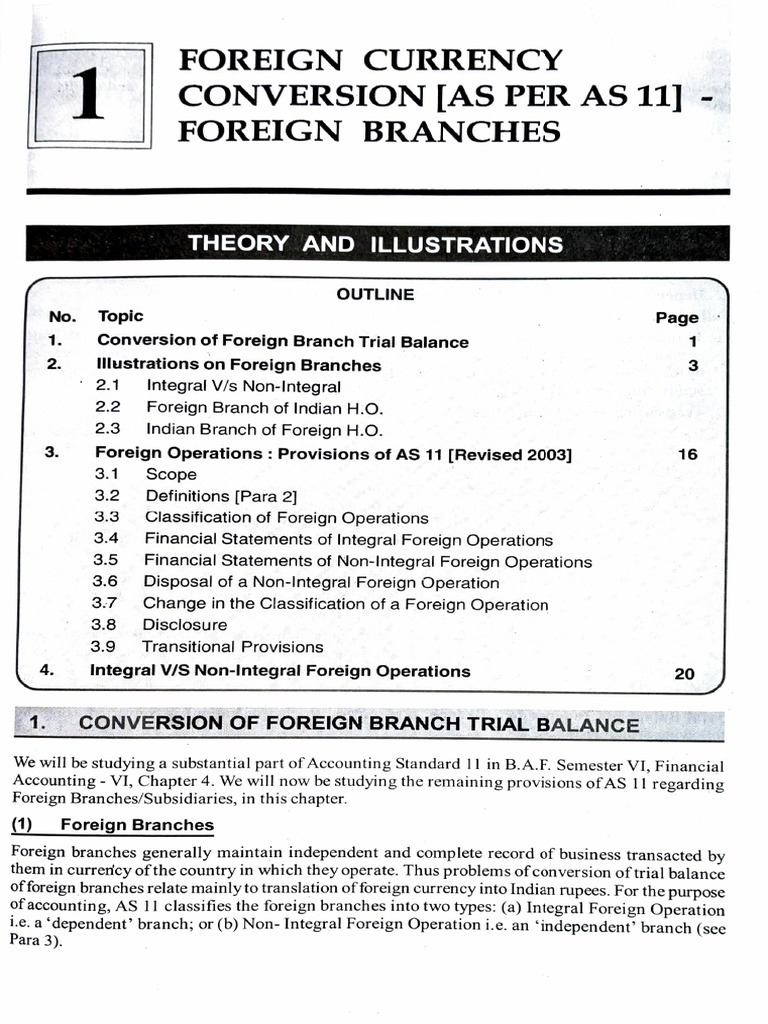 Foreign Currency Conversion and Financial Reporting of Foreign Branches According to Accounting ...