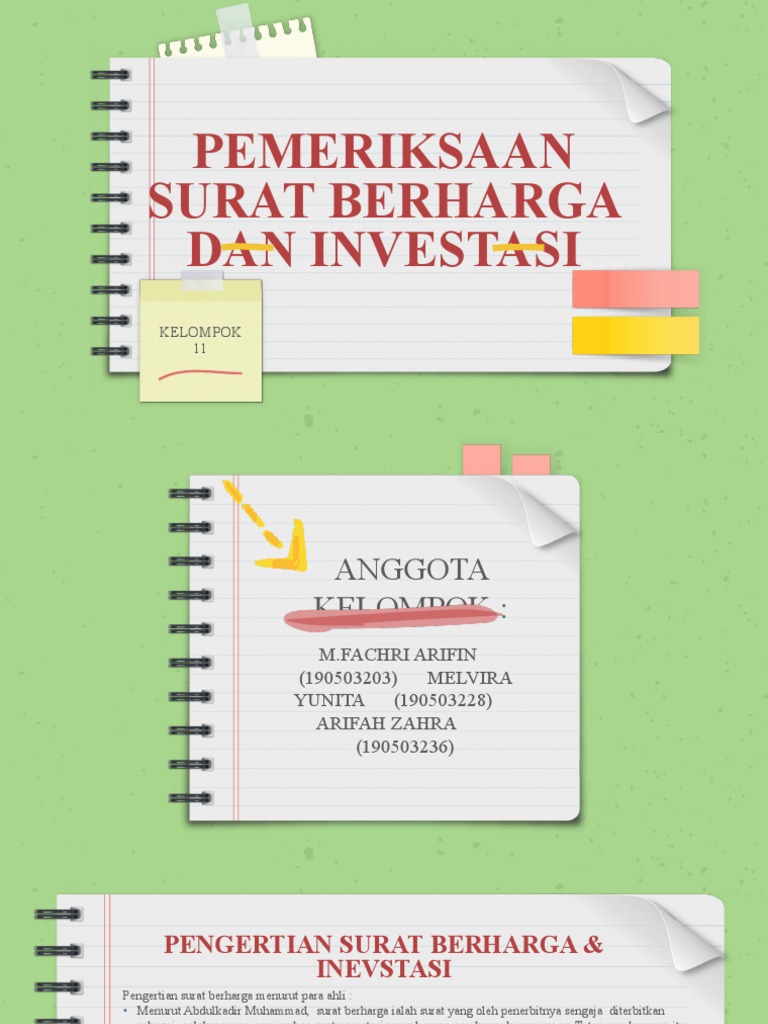 Kelempok 11 Pemeriksaan Surat Berharga Dan Investasi | PDF