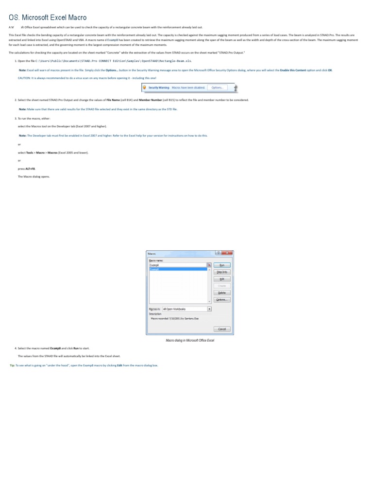 OS. Microsoft Excel Macro | PDF | Microsoft Excel | Computing
